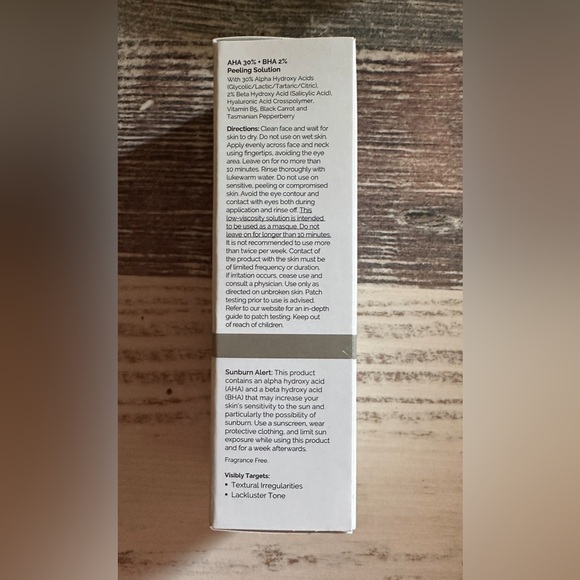 The Ordinary | Skincare | Nwt The Ordinary Aha Bha Peeling Solution 3 Ml Fl Oz | Poshmark